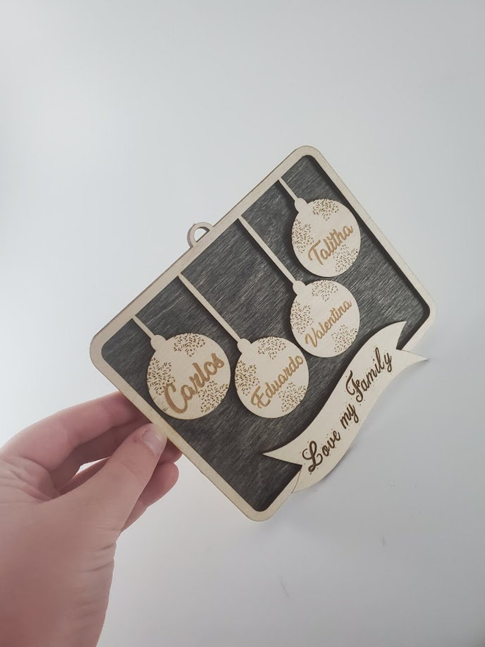 Family Name Wood Ornament Frame Family Wood Sign - Etsy Canada