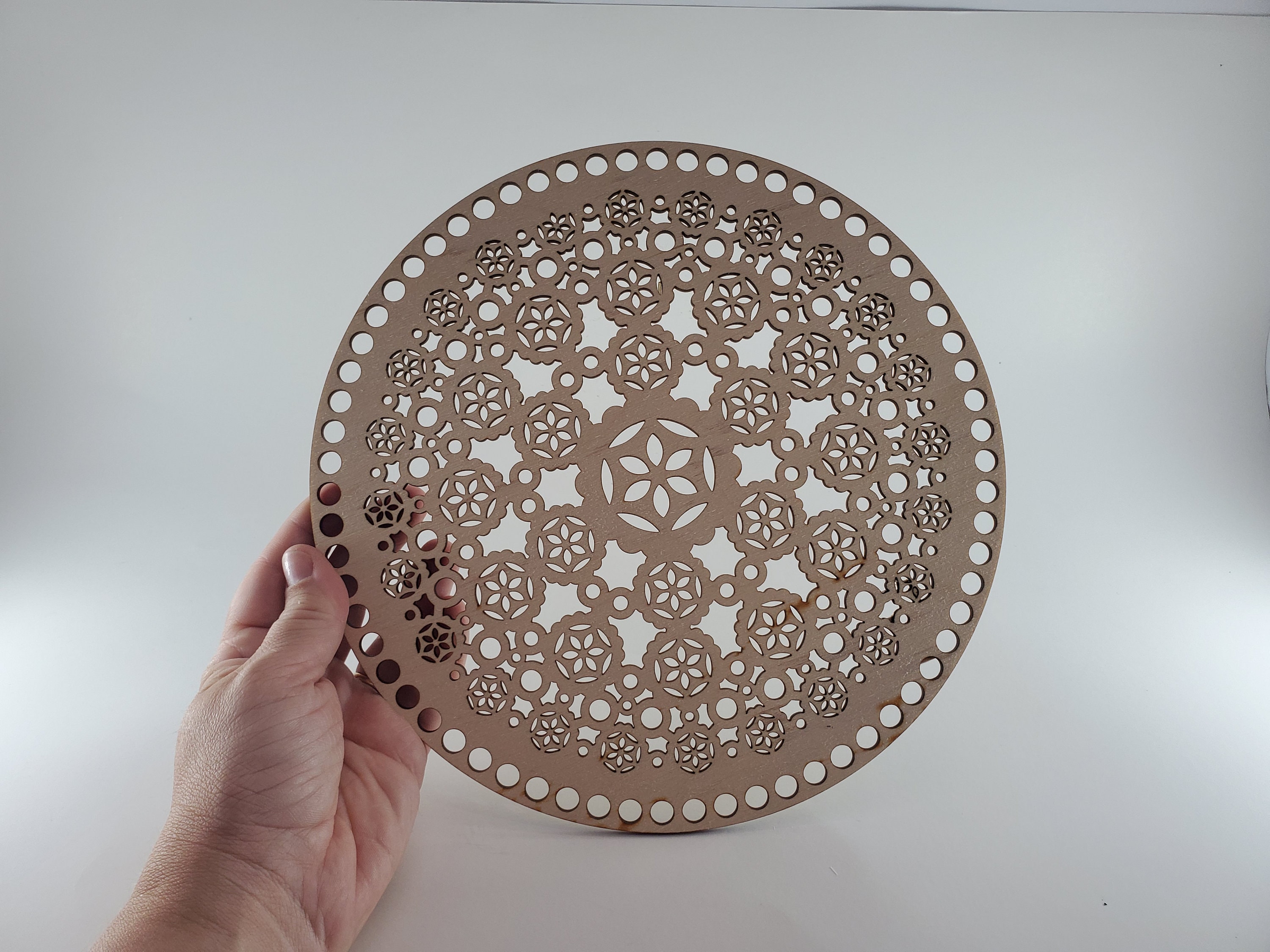 CROCHET BASKET Base Laser Cut Wooden Basket Base Crochet - Etsy