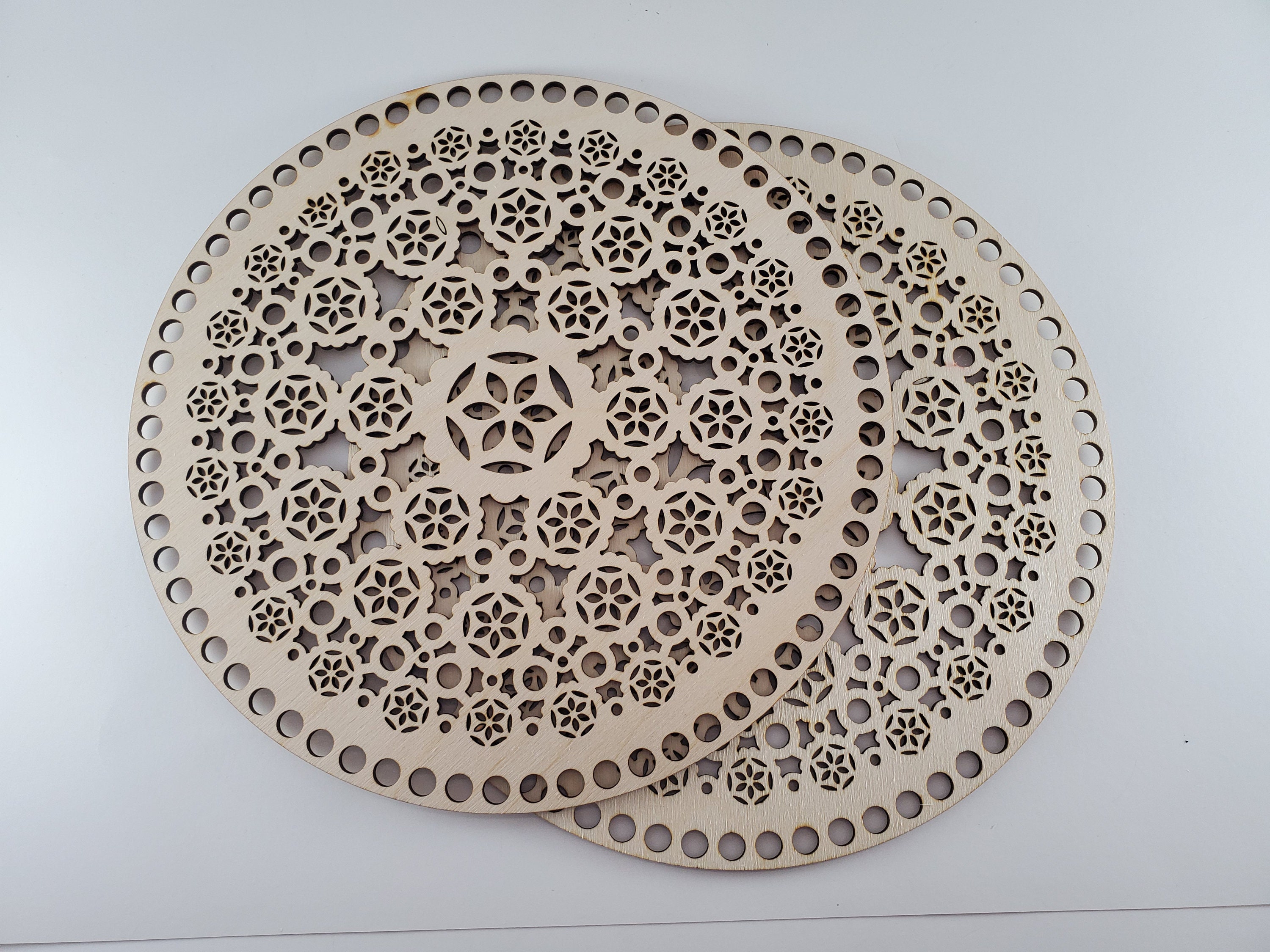 CROCHET BASKET Base Laser Cut Wooden Basket Base Crochet - Etsy