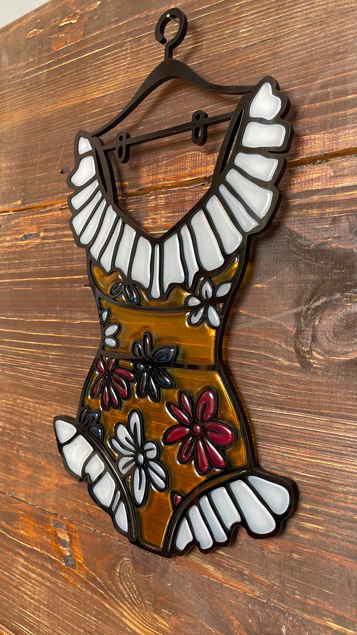 Handcrafted Epoxy Resin Stained Glass Bikini Swimsuit Window Hanging - Etsy