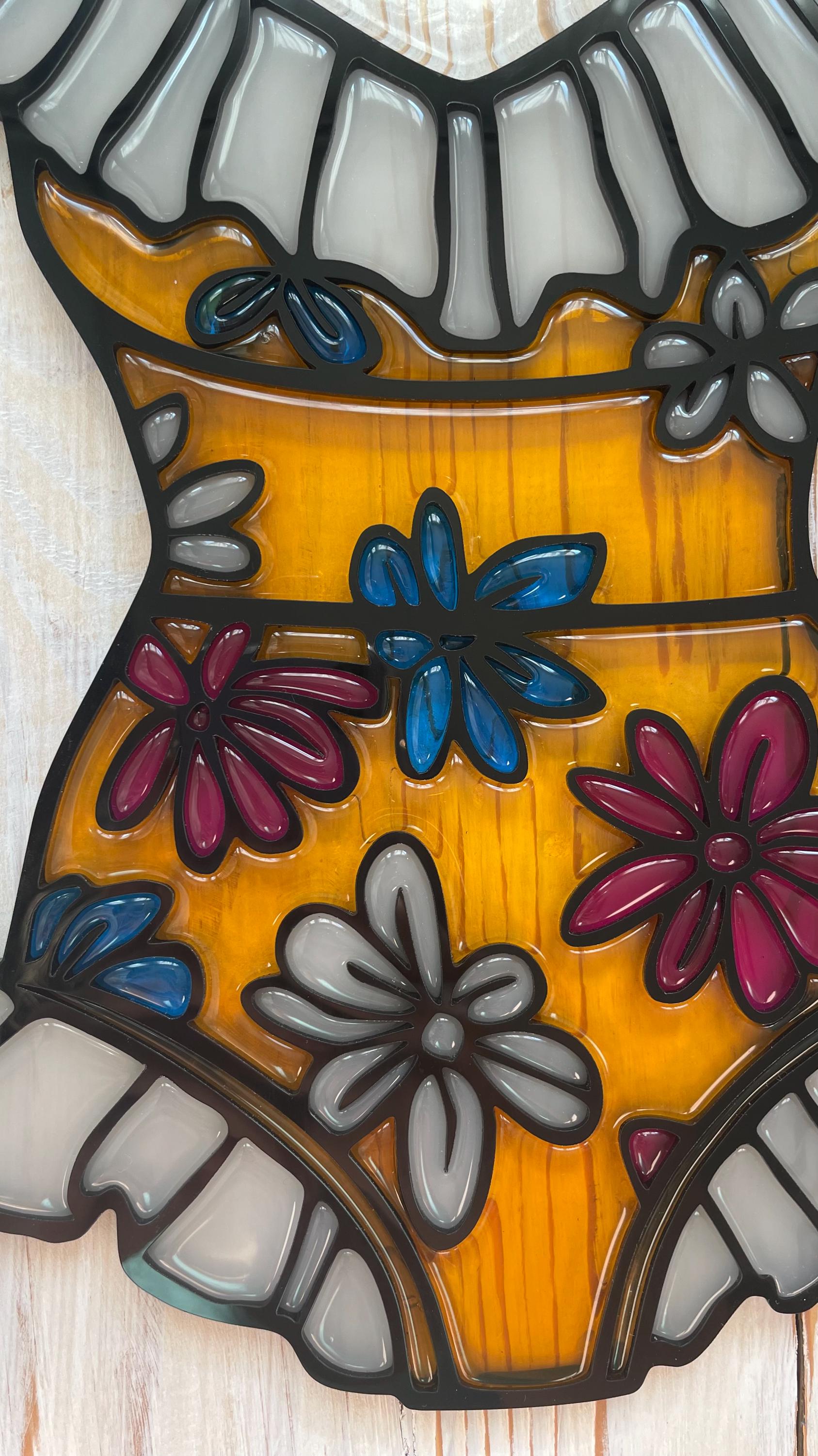 Handcrafted Epoxy Resin Stained Glass Bikini Swimsuit Window Hanging - Etsy