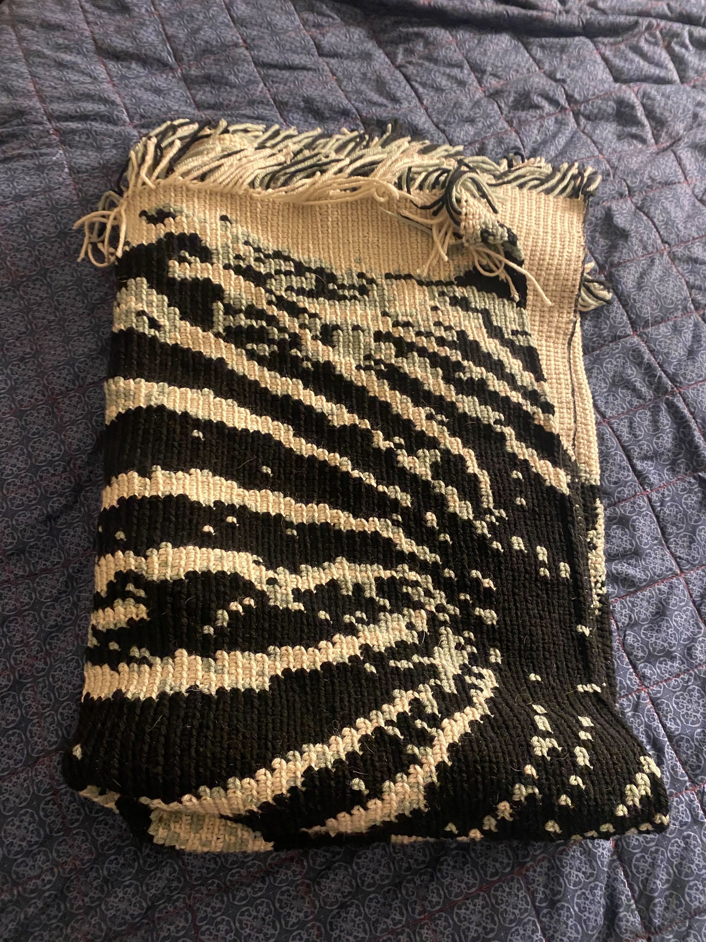 Three Color Zebra Graphgan Lap Blanket - PDF Download Pattern Only - Etsy