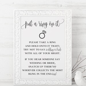 Put A Ring on It Sign, Put A Ring on It Game Printable, Please Take A ...