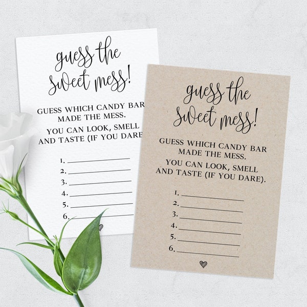 Guess the Sweet Mess - Etsy
