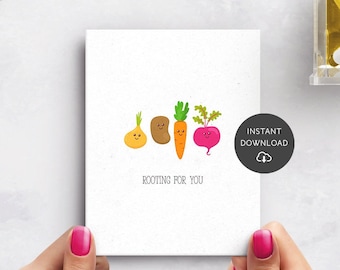 I'm Rooting for You Card - Etsy