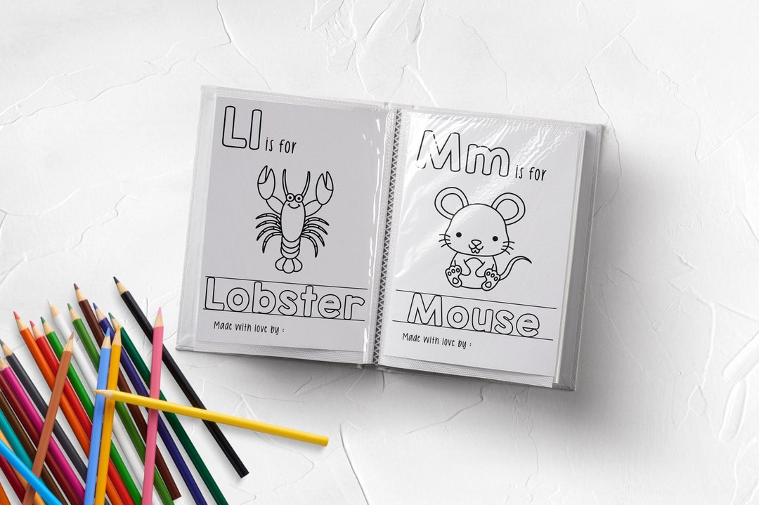 Personalized ABC Book: Baby Shower Craft Project (printed 5x7) - Etsy