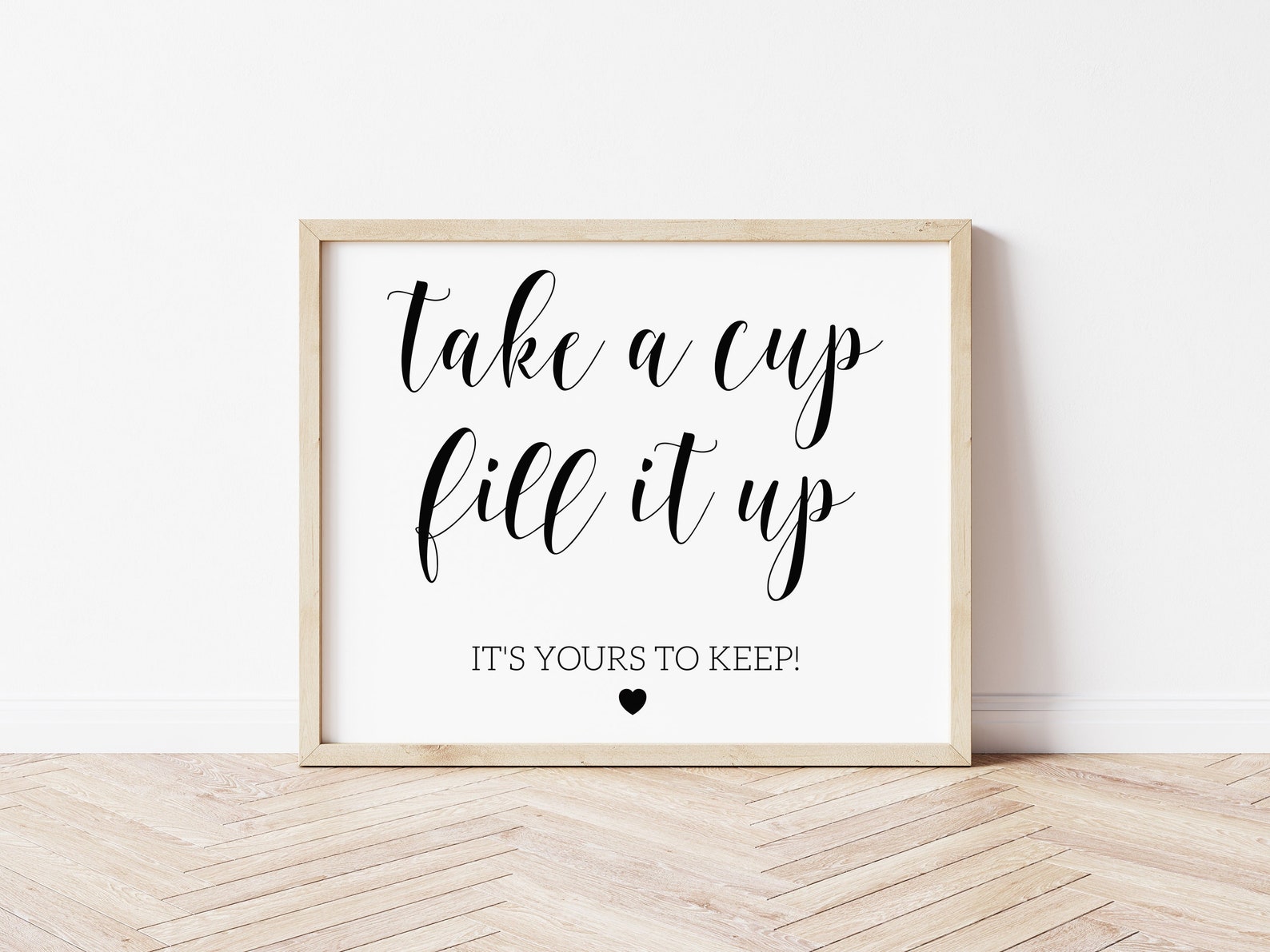 Take A Cup Sign: Wedding Coffee Bar Printable (PDF) - Etsy