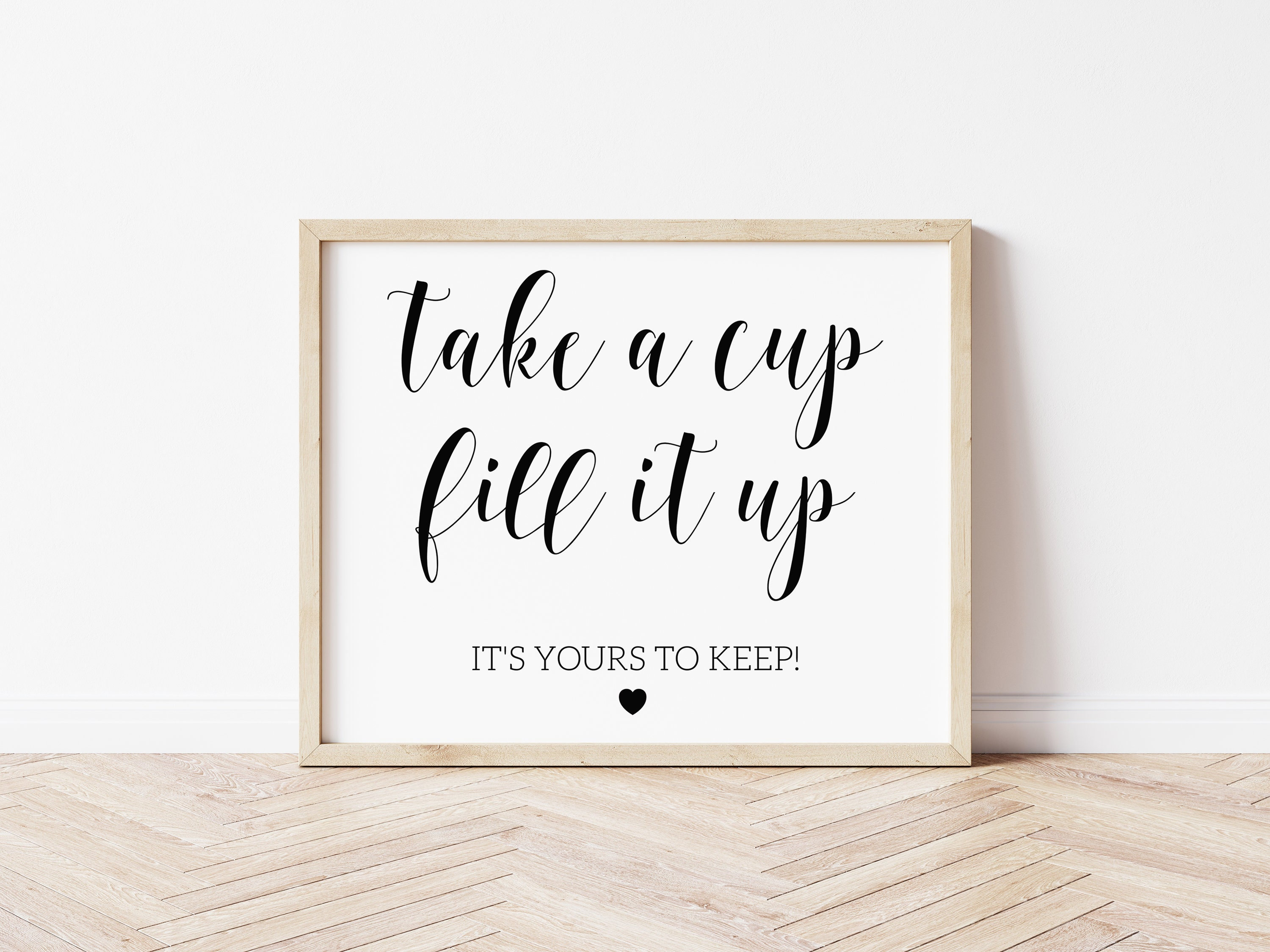 Take A Cup Sign: Wedding Coffee Bar Printable (PDF) - Etsy