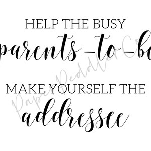 Instant Download Please Help the Busy Parents-to-be Make Yourself the ...