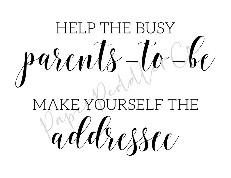 Instant Download Please Help the Busy Parents-to-be Make | Etsy