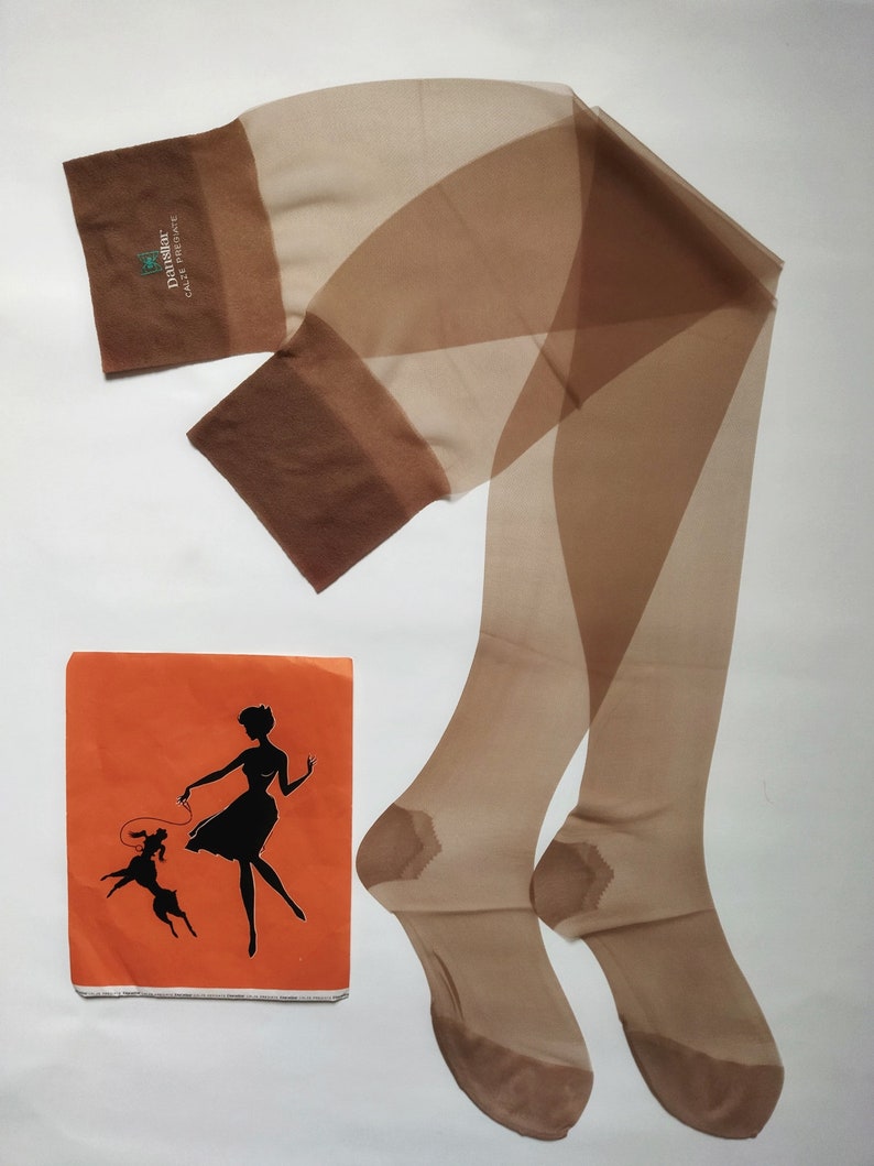 Vintage Dansilar Womens Nylon Stockings Size 9 1 2 Light Etsy