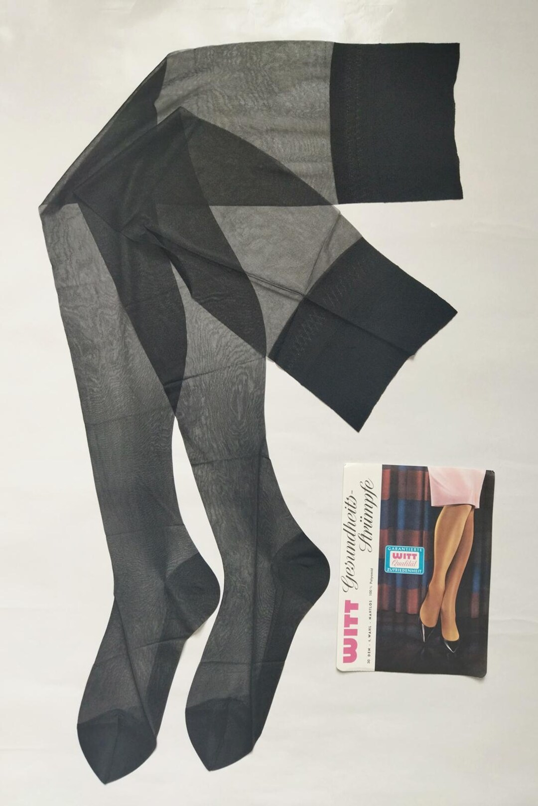 Vintage Witt 30 Den Women's Nylon Stockings,calze,strümpfe Size 10 1/2 ...
