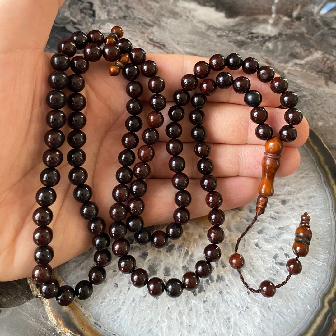 REAL Kuka Tree Wooden Islamic Prayer 99 Beads, Tasbih, Misbaha, Tasbeeh ...
