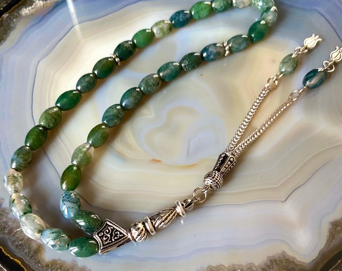REAL Agate Aqeeq Islamic Prayer Beads, Natural Stone, Misbaha, Sibha ...