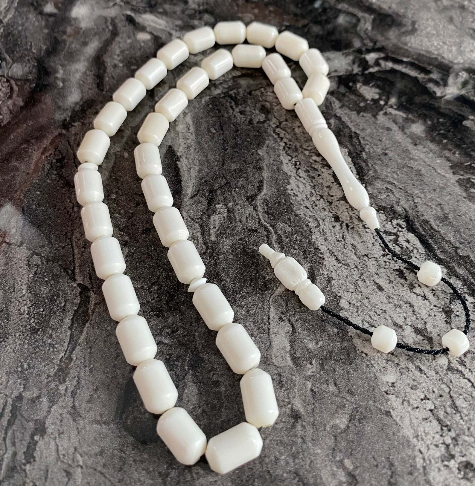 REAL Camel Bone Islamic Prayer 33 Beads, Tasbih, Misbaha, Tasbeeh ...
