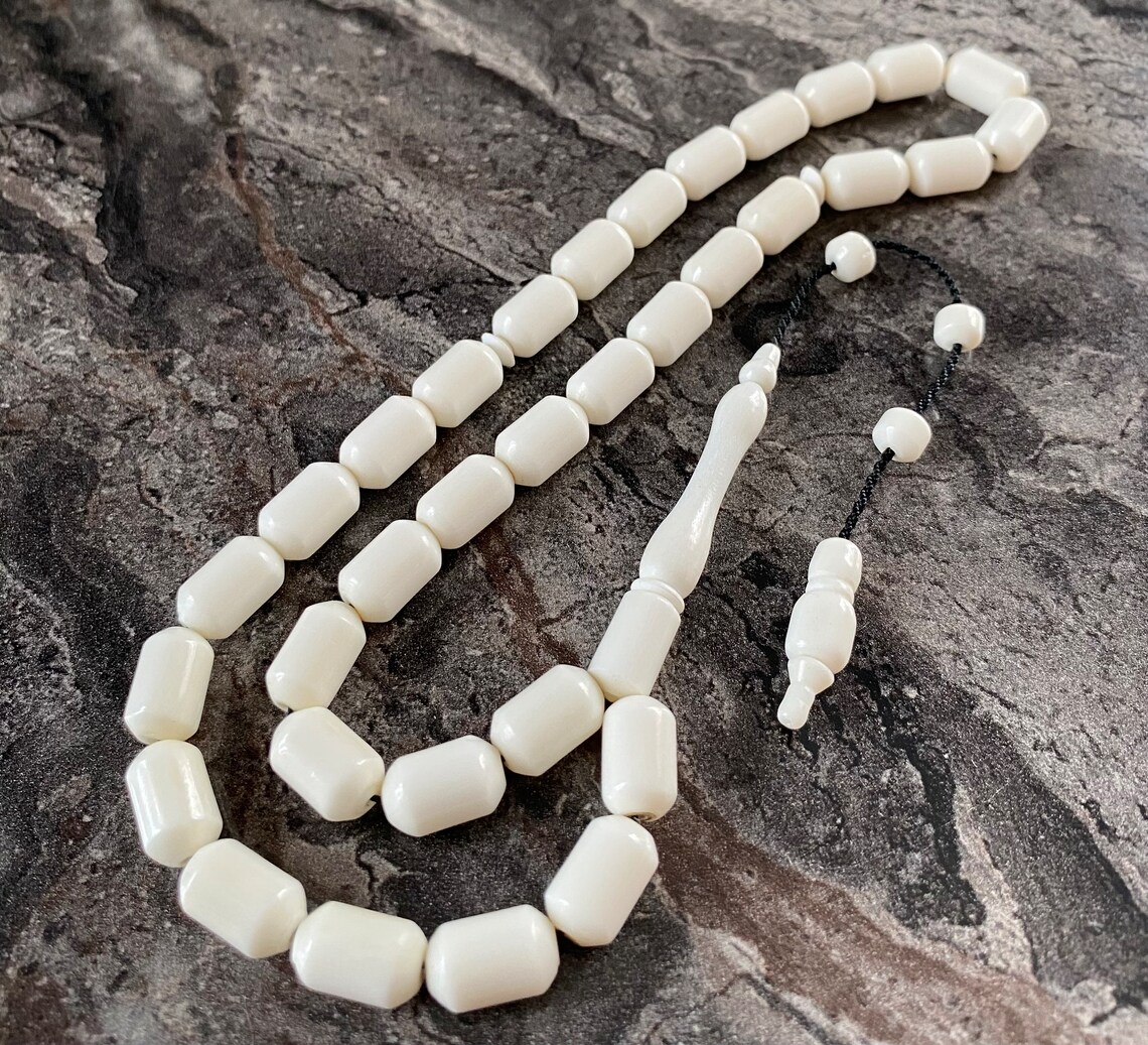 REAL Camel Bone Islamic Prayer 33 Beads, Tasbih, Misbaha, Tasbeeh ...