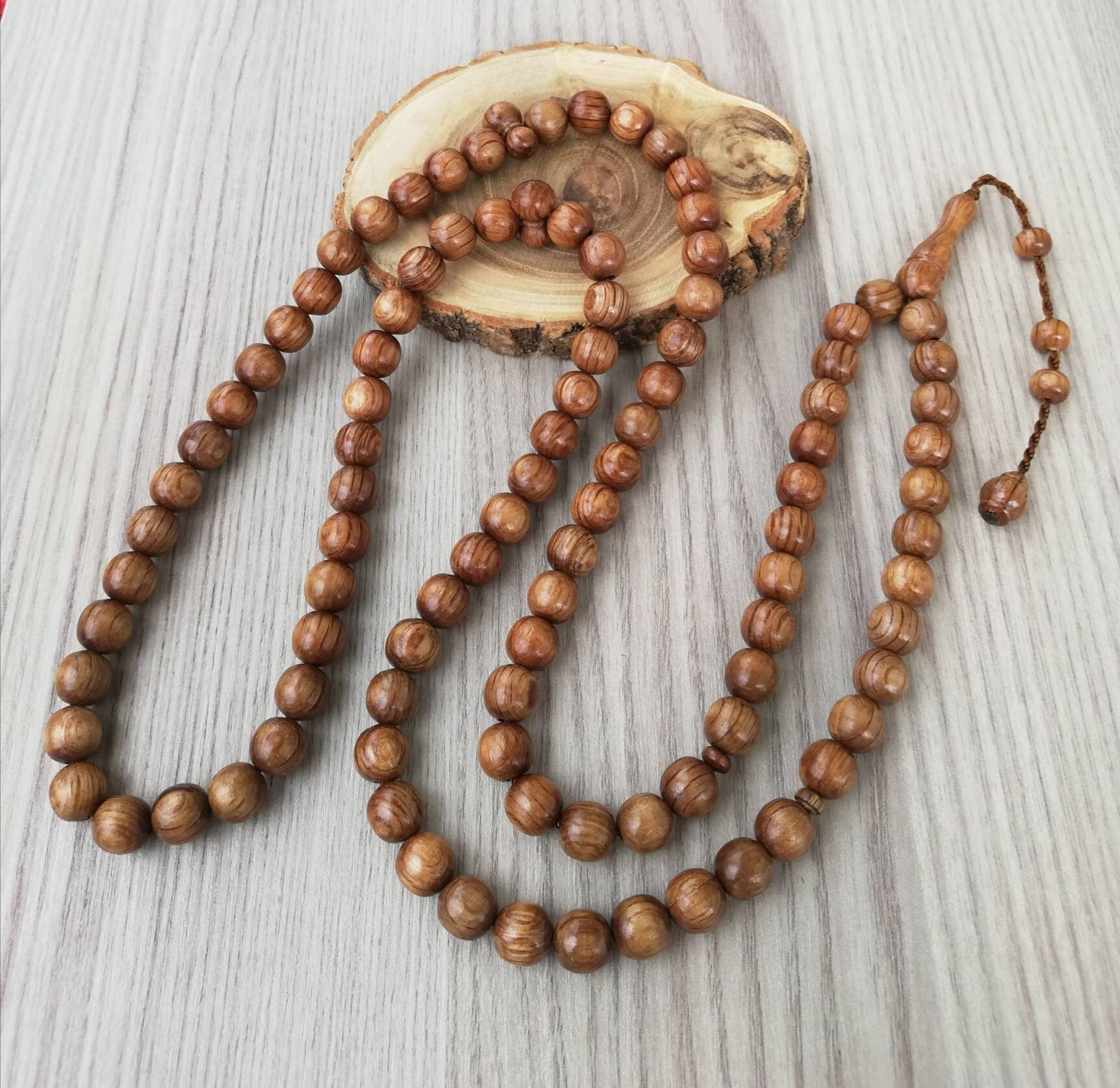 REAL Oak Tree big Size 10mm Islamic Prayer 99 Beads | Etsy