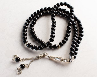 REAL Georgia Oltu Stone Islamic Prayer Beads, Natural Stone 99 Beads ...