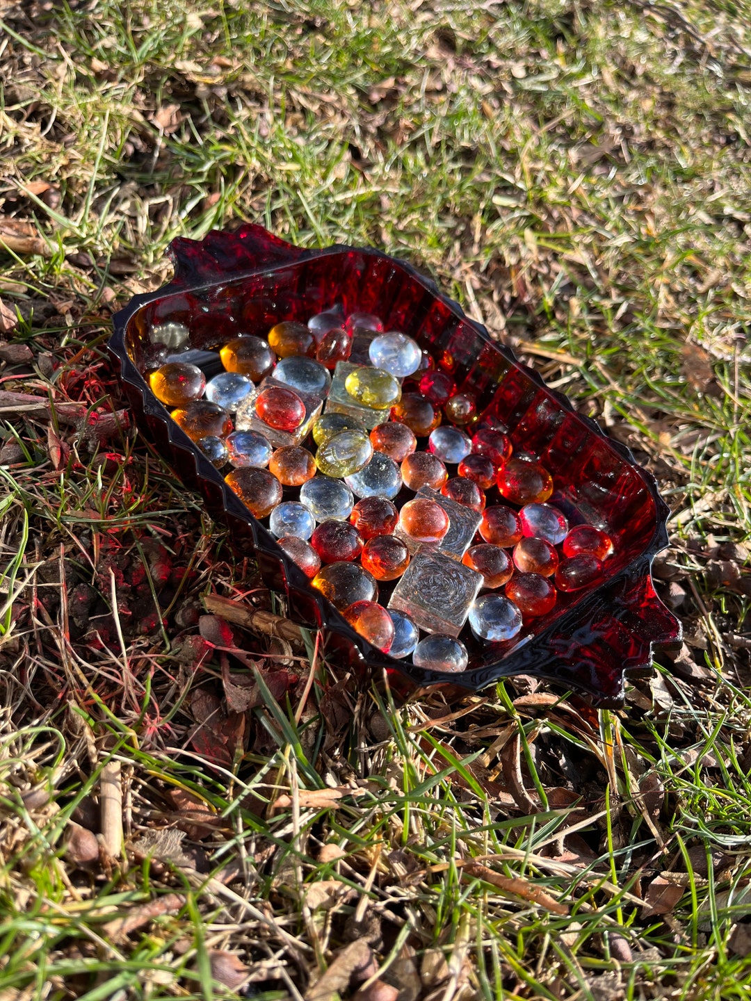 Butterfly & Bee Bath/ Puddler/ Way-station Dainty Deep Red Diva - Etsy