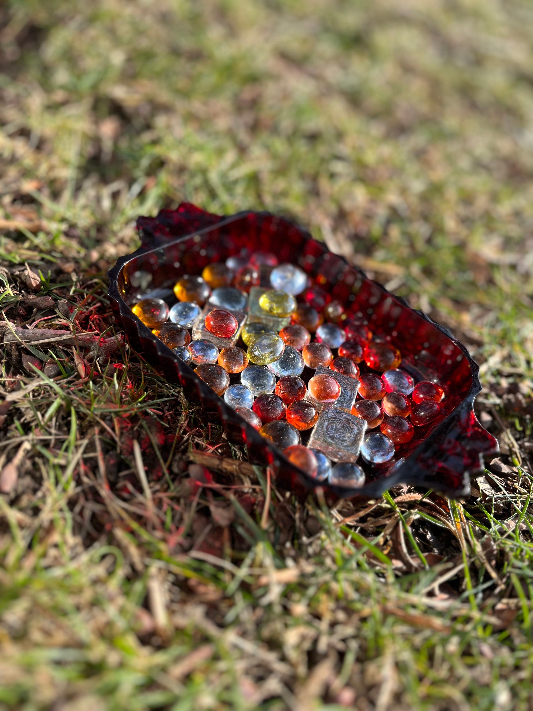 Butterfly & Bee Bath/ Puddler/ Way-station Dainty Deep Red Diva - Etsy