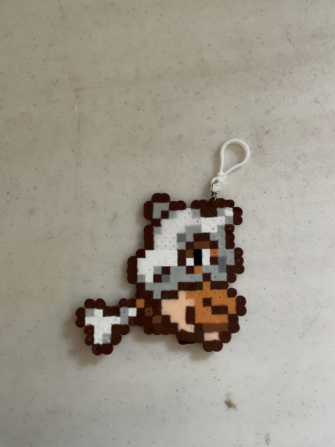 Cubone - Pokemon Keychain / Perler Bead Charm - Etsy