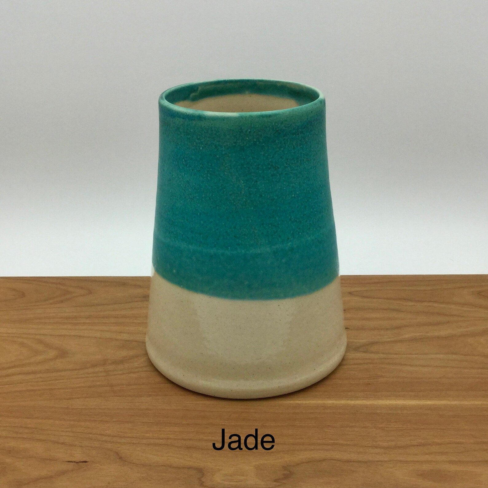 Ceramic Utensil Holder Vase Green Blue Large | Etsy UK