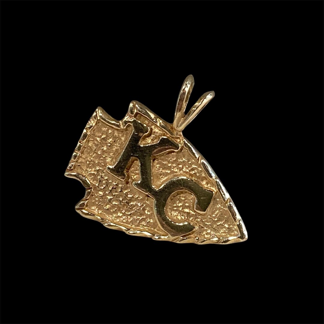 Vintage 14K Gold Kansas City Chiefs Arrowhead Pendant - Etsy