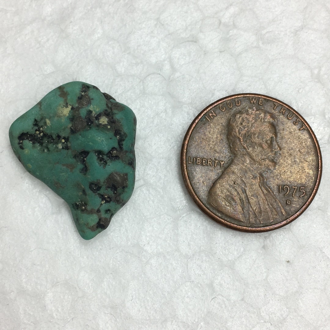 8.5 Carat Natural Arizona Bisbee Blue Turquoise Rough Raw Loose Nugget ...