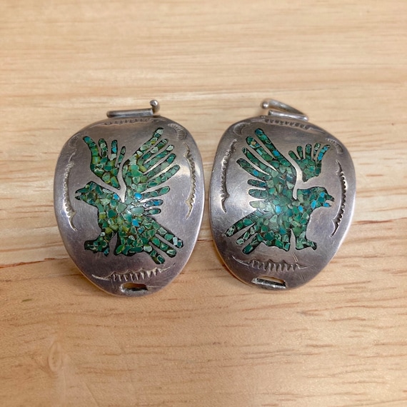 Native American Old Pawn Eagle Inlaid Turquoise Sterl… - Gem