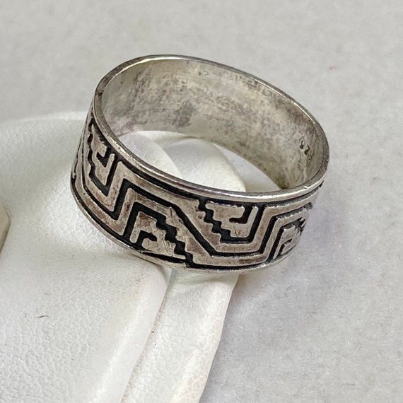 Sterling silver 8mm maze - Gem