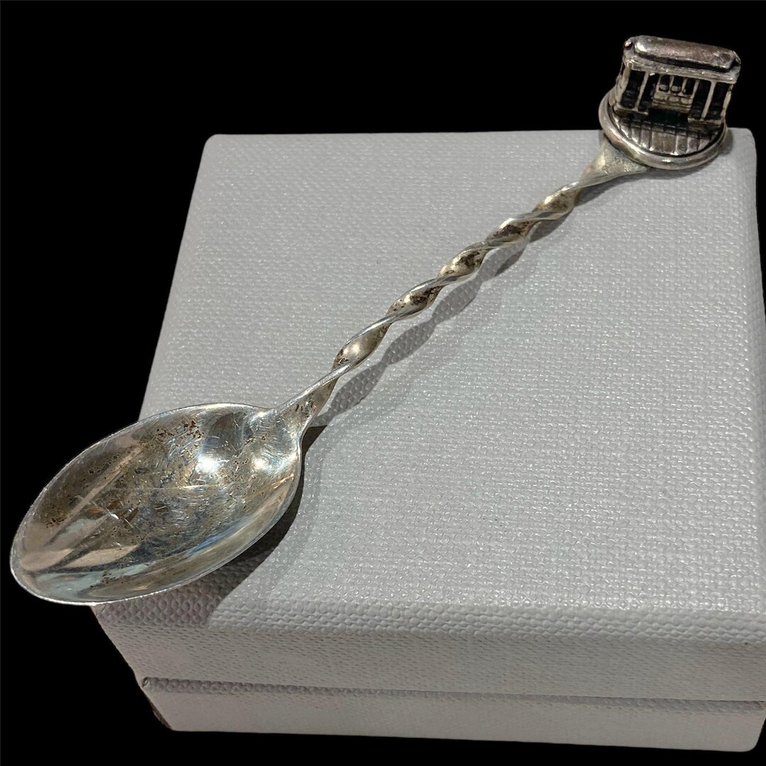 Swiveling Cable Car Hallmarked Collector Sterling Silver Coffee Spoon ...