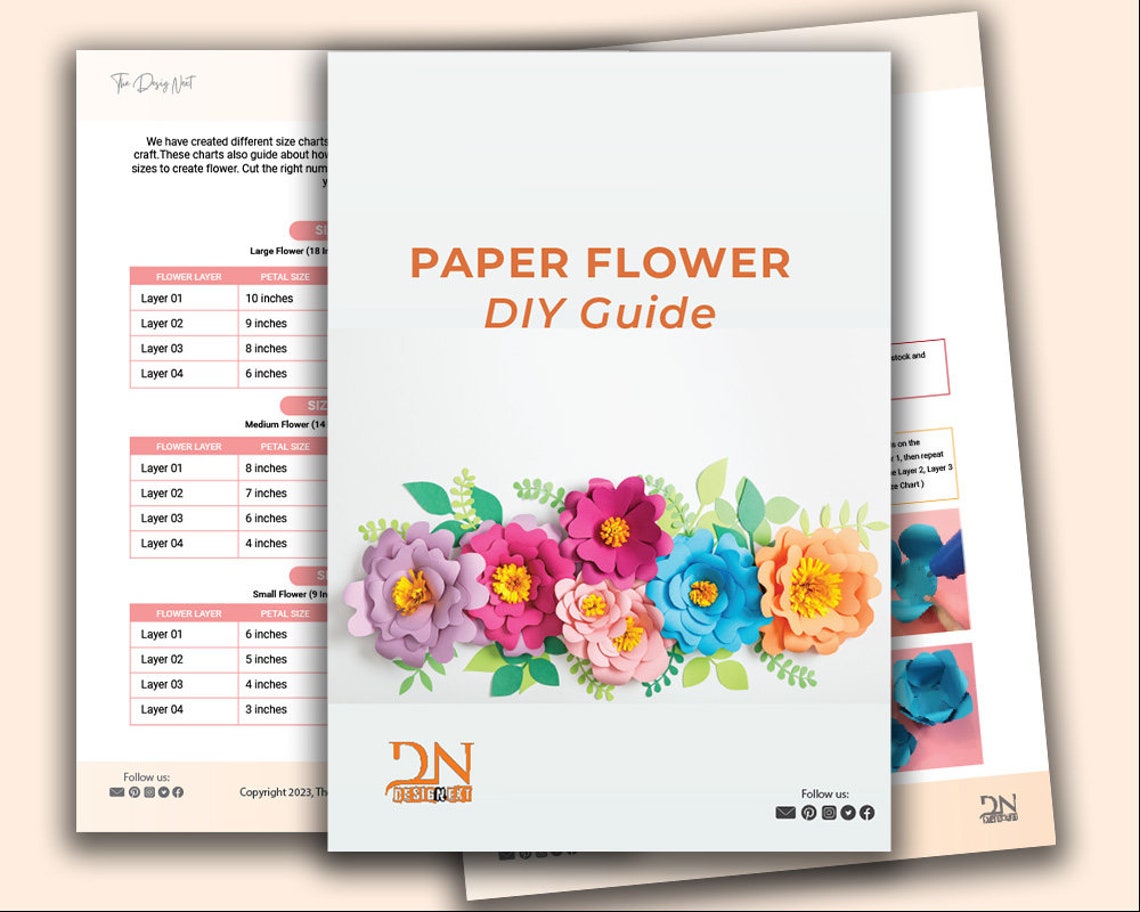 SVG Paper Flower Templates, Giant Paper Flower Templates, Molde De ...