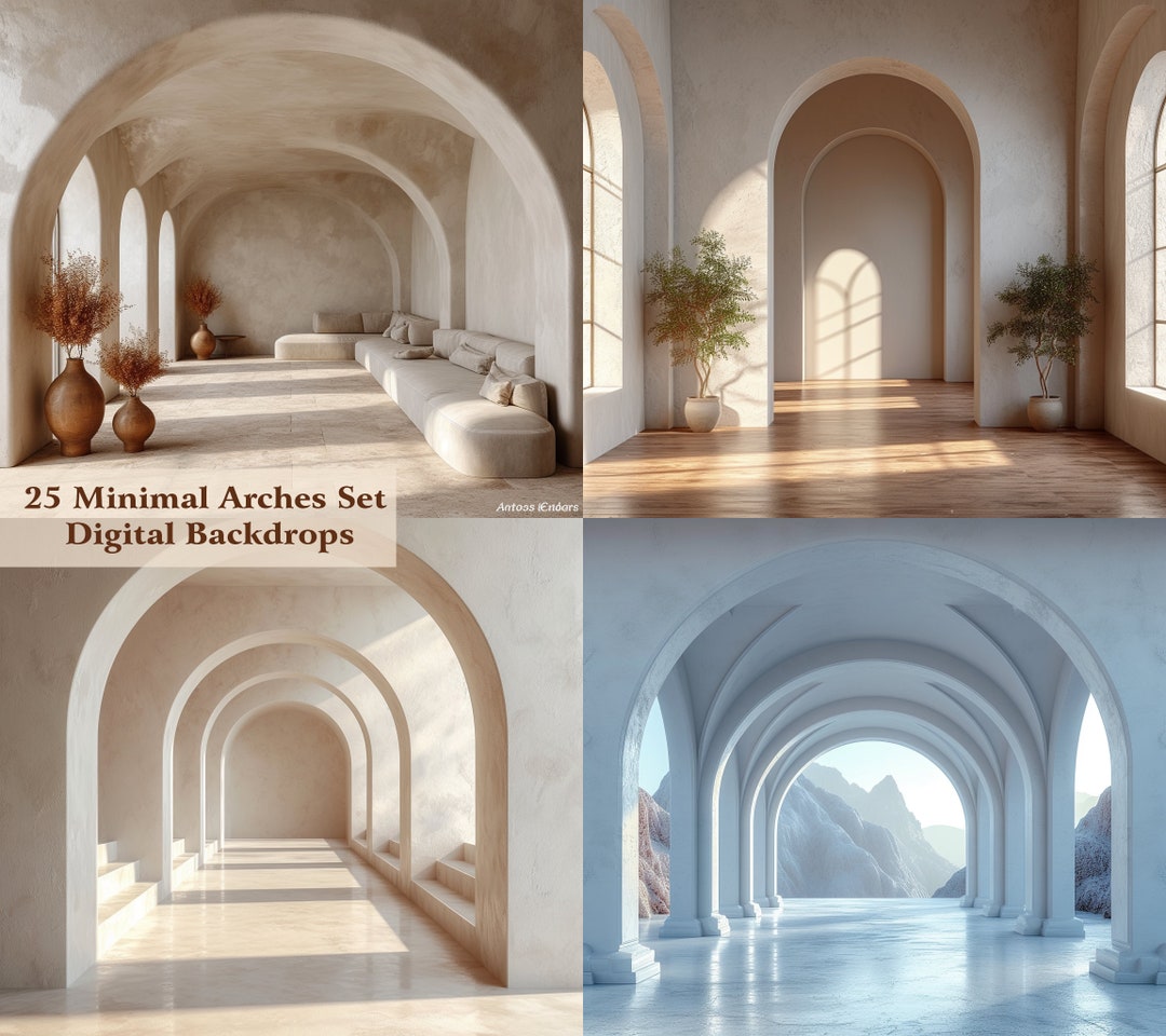 Minimal Arches Set Digital Backdrops, Maternity Backdrop Overlays ...