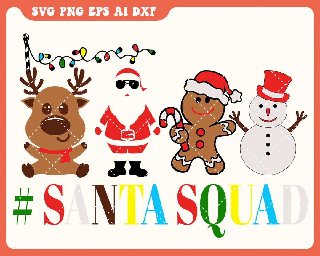 Santa Squad SVG PNG Santa Squad Shirt Svg Christmas Squad - Etsy
