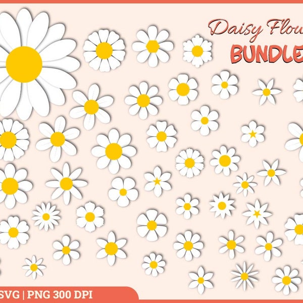 Daisy Flower Svg - Etsy