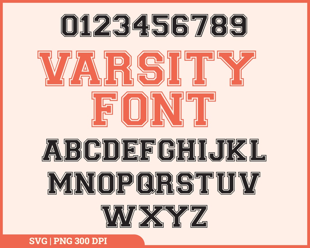 Varsity Font SVG, Jersey Font Svg, Sports Alphabet Svg, Varsity Letters ...