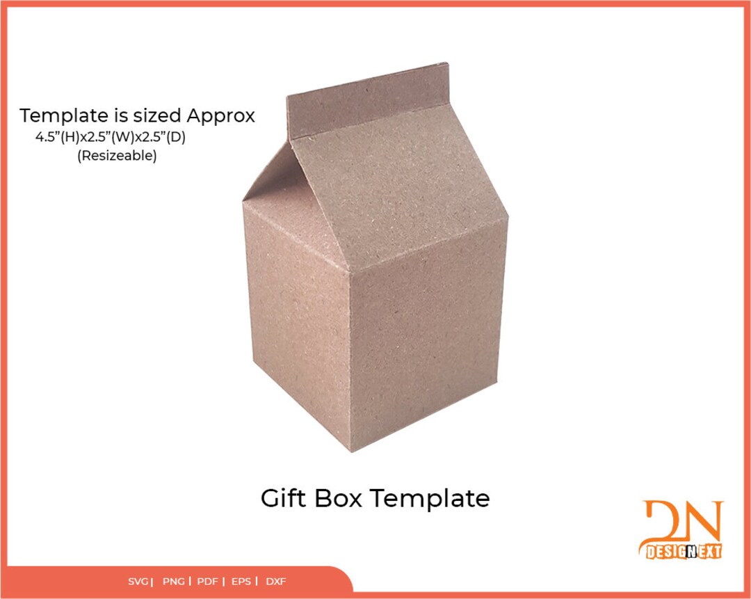 Gift Box Svg, Box Svg, Square Box Svg, Gift Box Template, Box Dieline ...