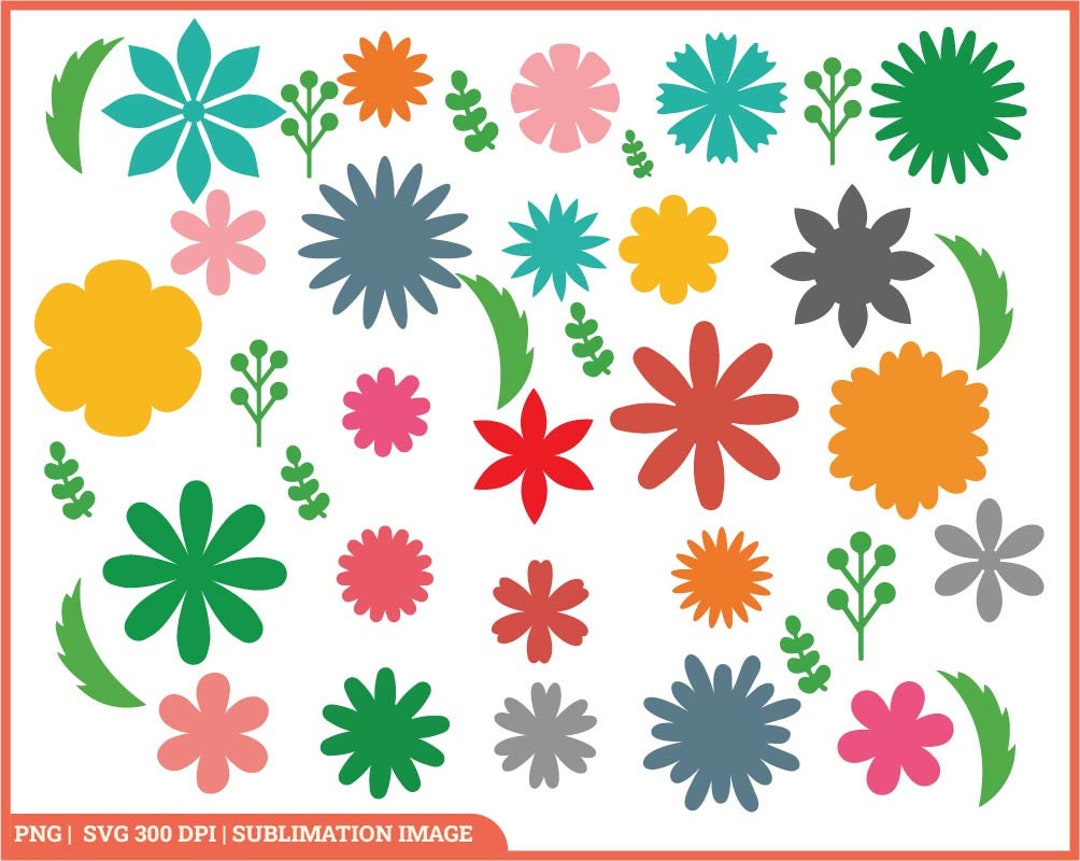 Buy Cute Flower Svg Bundle Paper Flower Svg Gardening Flower Online in ...