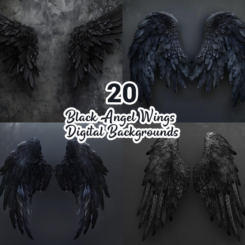 Angel Wings Props Black - Etsy
