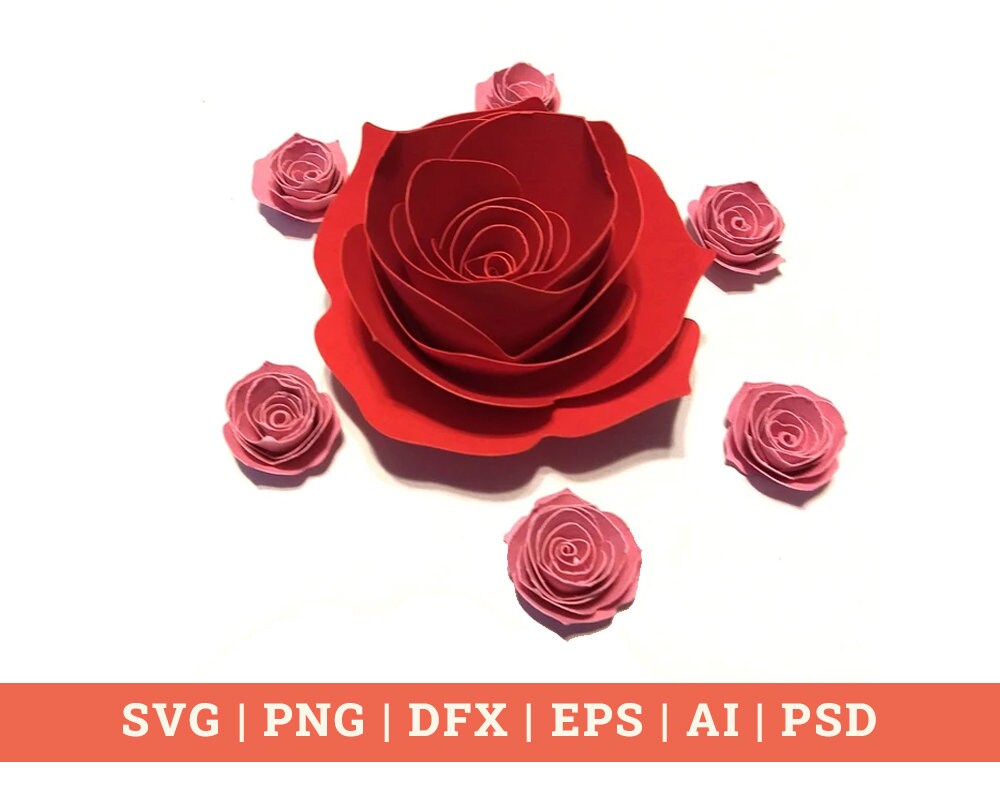 Flor enrollada Svg Flor de papel Svg Flor Svg Clipart de - Etsy España