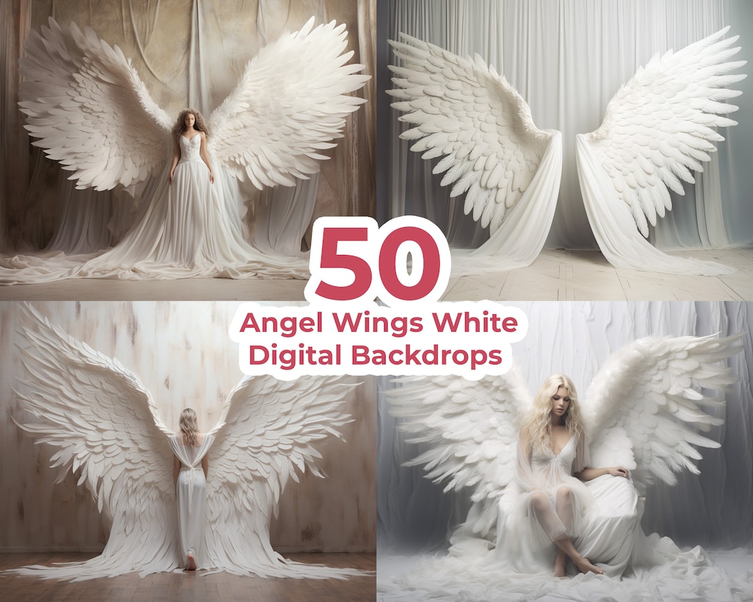 50 X Rustic Contemporary Palace Angel Wings Digital Backdrops, Digital ...