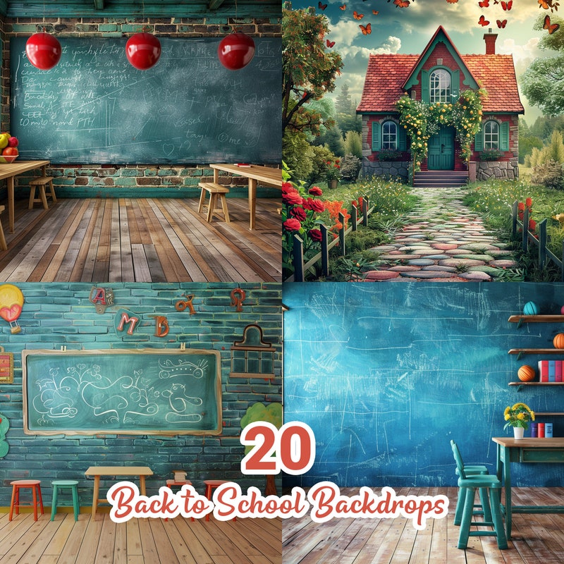 School Backdrop - Etsy
