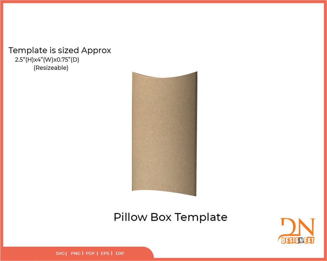 Pillow Box Svg, Gift Box Svg, Box Svg, Gift Box Template, Box Dieline ...