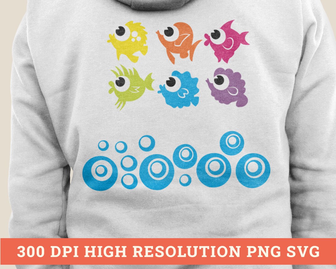 Colorful Fish Svg-png Fish Svg Cute Fish Svg Fish Png - Etsy