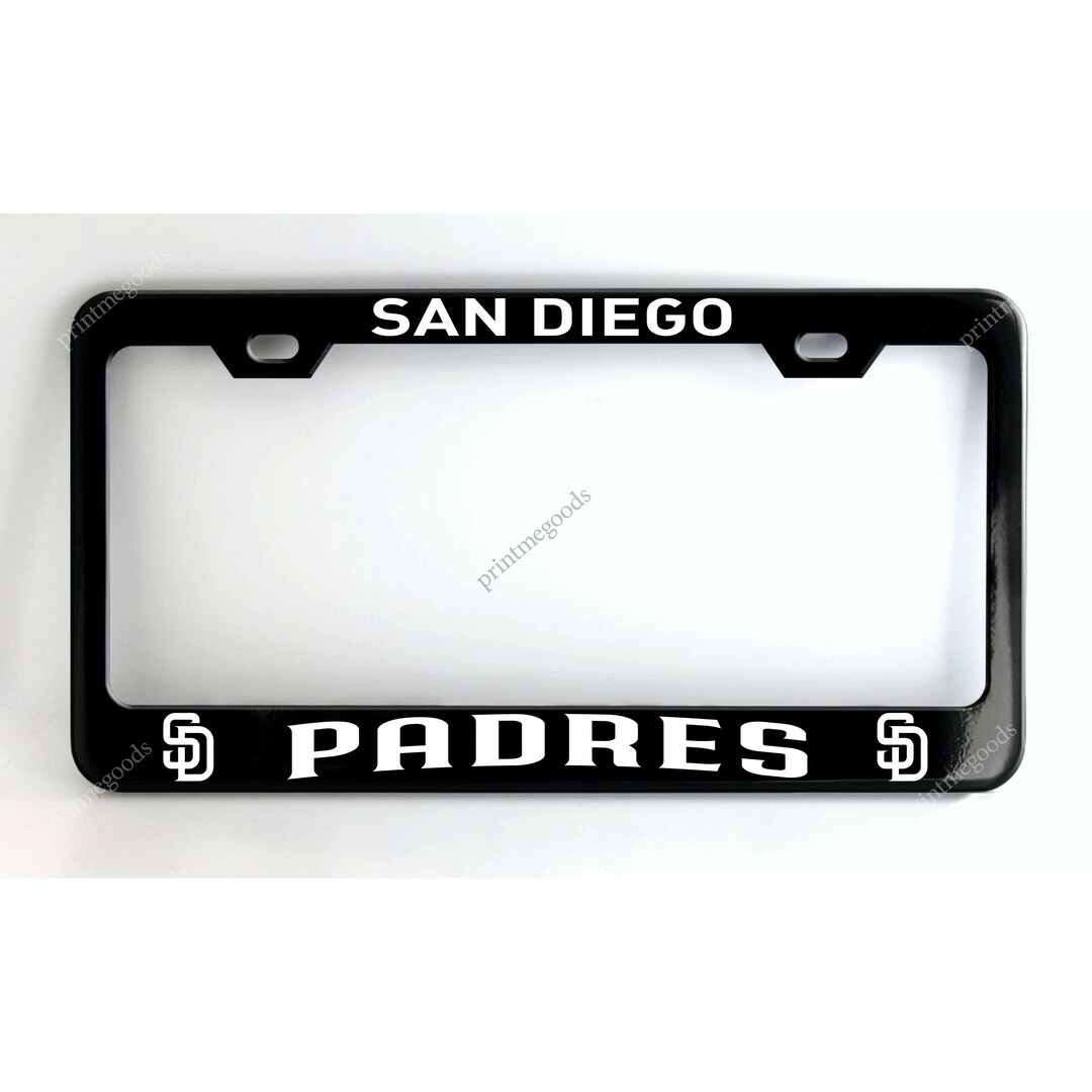 San Diego Padres License Plate Frame Black Powder Coated Metal - Etsy
