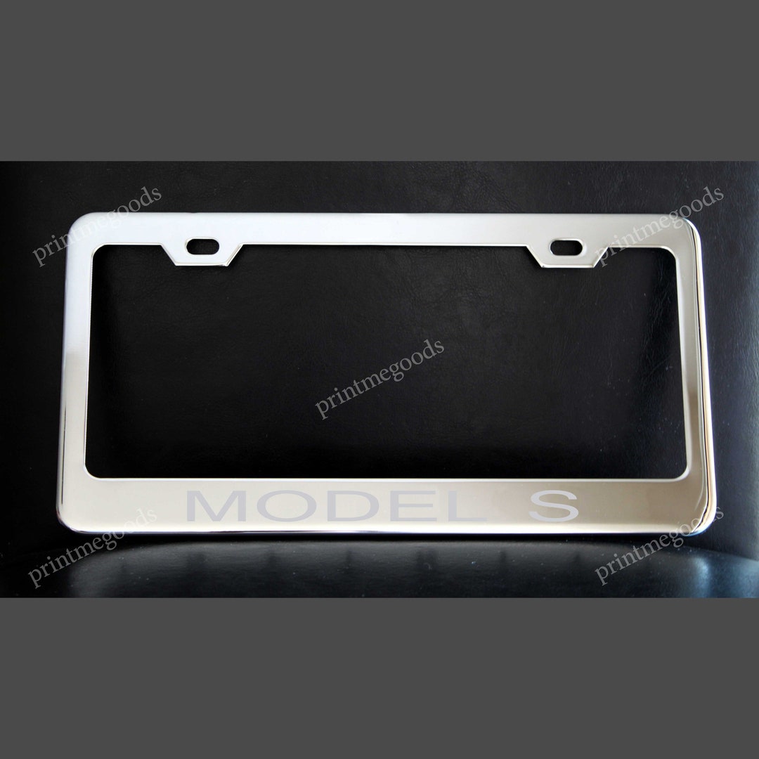 TESLA MODEL S License Plate Frame Custom-made of Chrome Plated Metal - Etsy