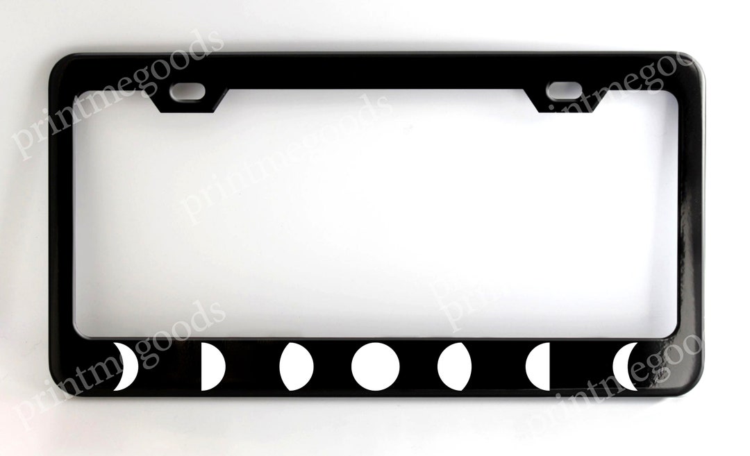 Moon Phases Black License Plate Frame - Etsy