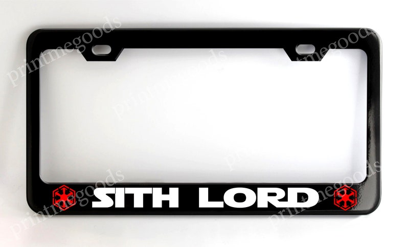 Sith Lord Star Wars Darth Vader Dark Side Black License Plate | Etsy