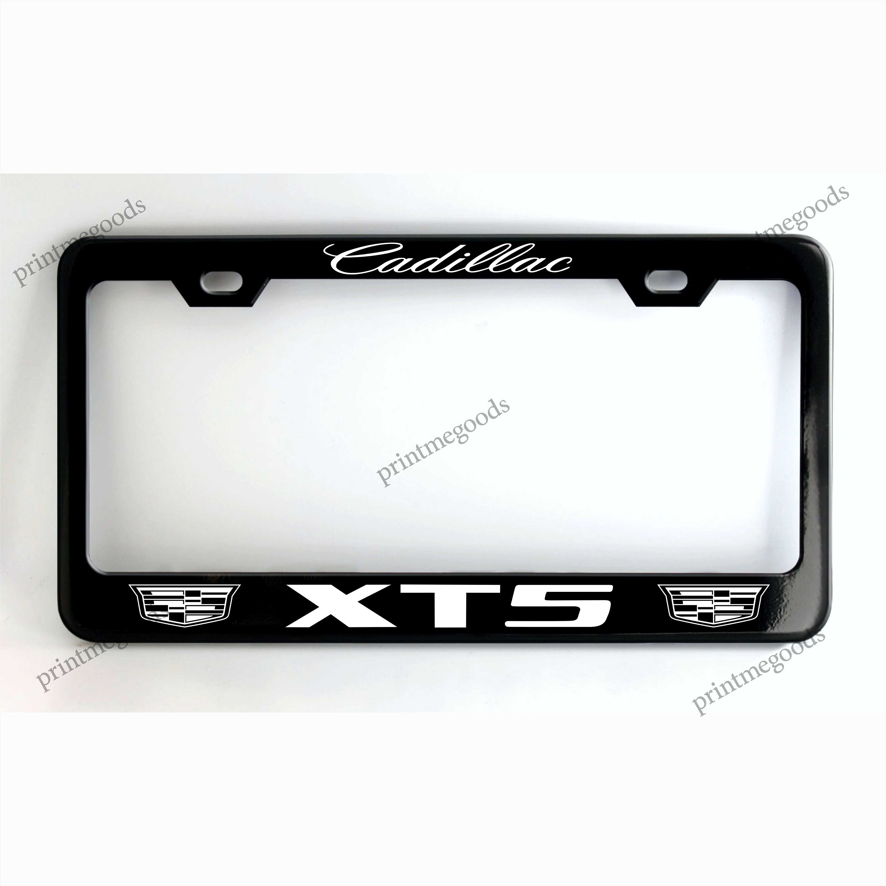 Cadillac XT5 Black License Plate Frame, Custom Made of Powder Coated ...