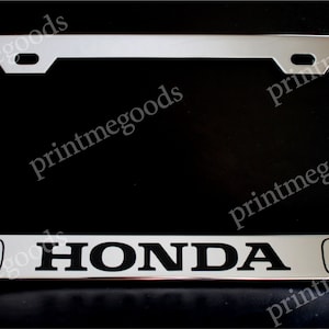 Honda License Plate Frame, Custom Made of Chrome Plated Metal - Etsy